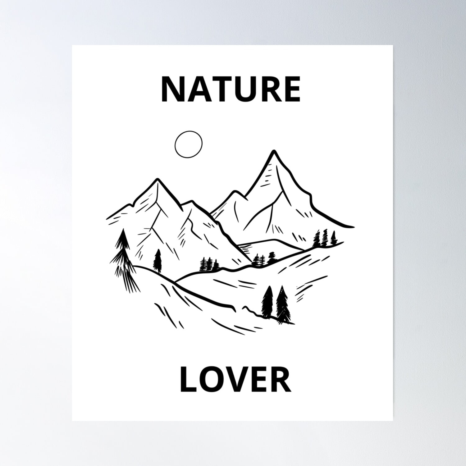 Mountain Goat Nature Lover Poster Wall Art, Modern Wall Decor, 24x36 ...