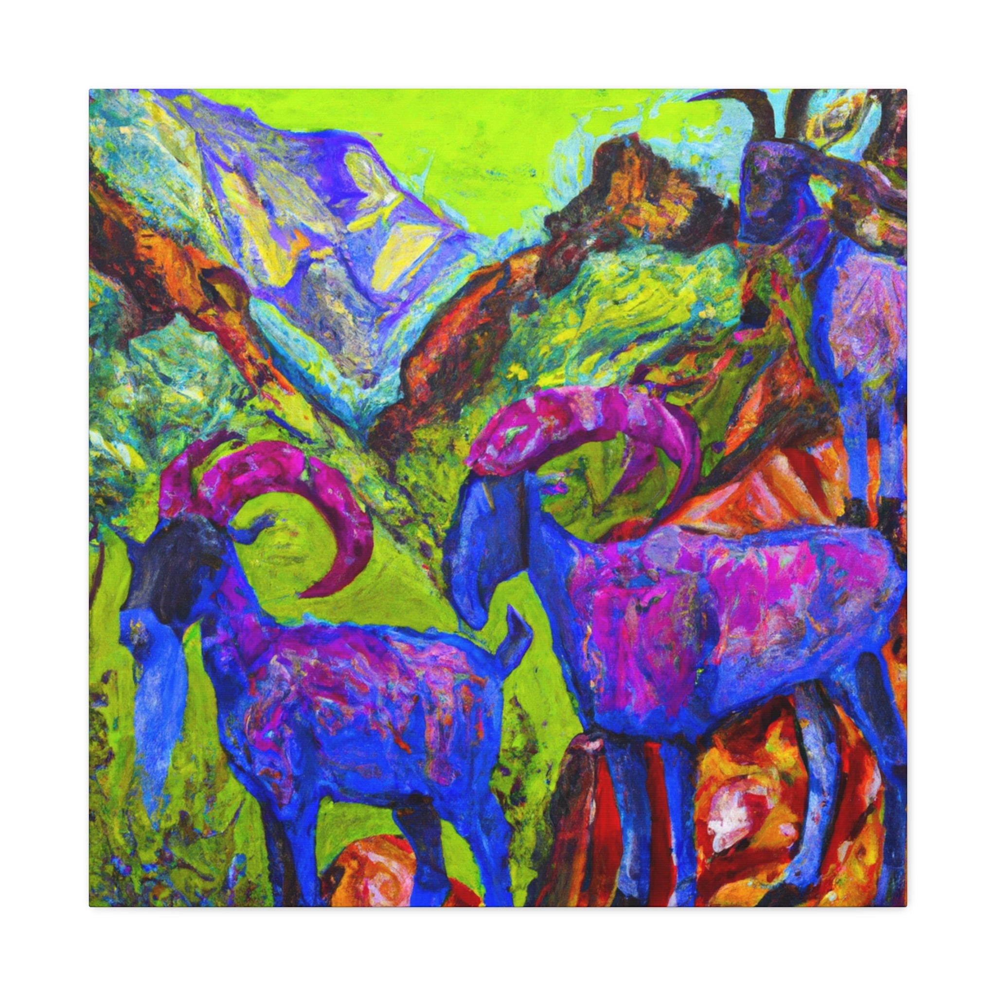 Mountain Goats Fauvism - Canvas - Walmart.com