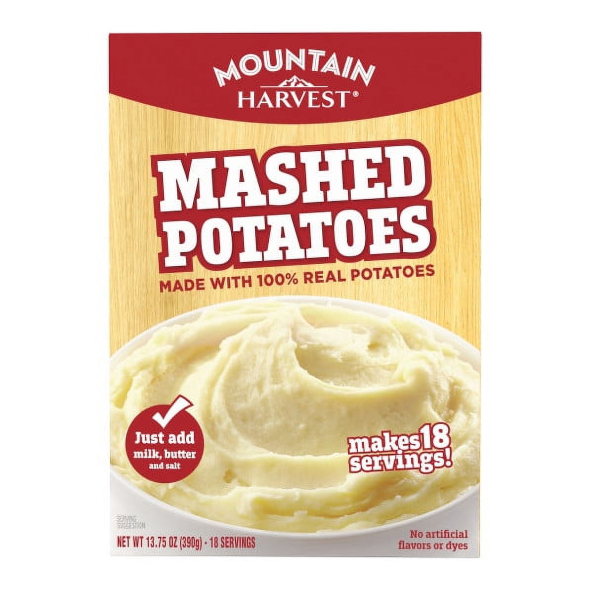 Mountain Harvest Mashed Potatoes, 13.75oz Box - Walmart.com