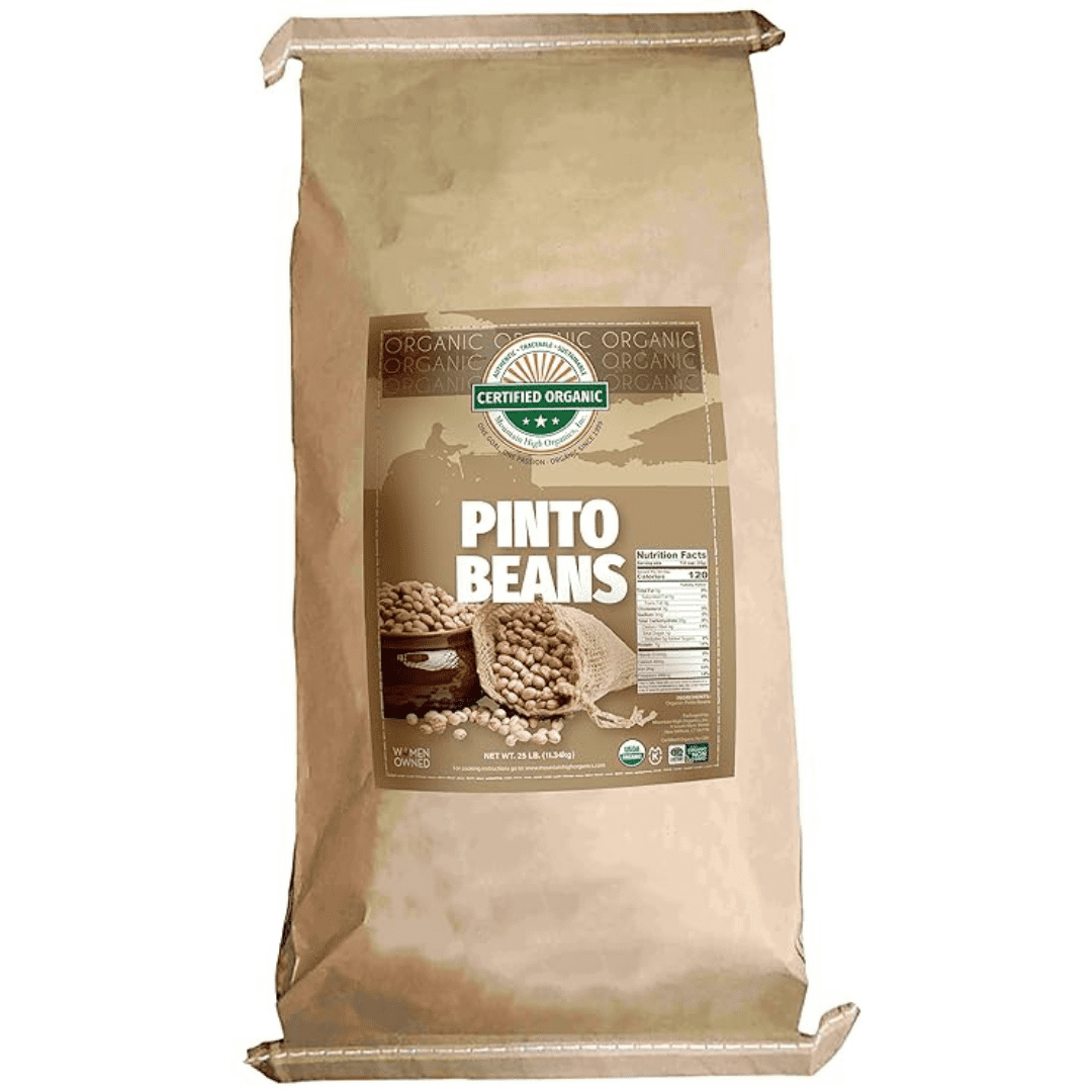Pinto Beans, 25LB BAG, USA Grown, USDA Certified Organic & GMO Free ...