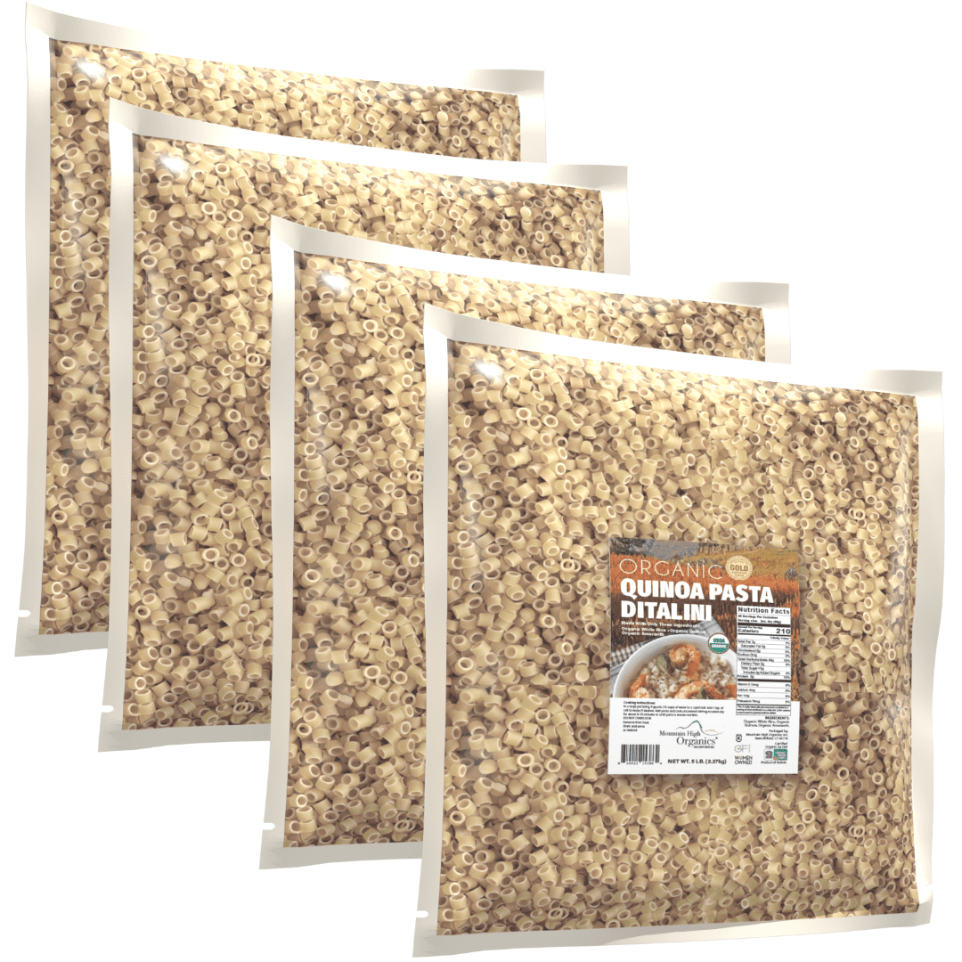 Mountain High Organics Gluten Free Organic Quinoa Pasta, Ditalini - 5lb ...