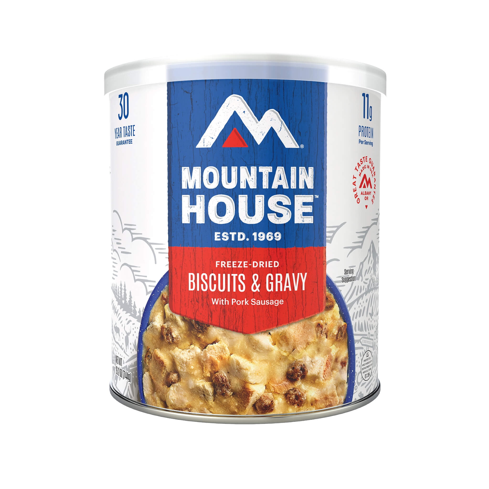 Mountain House Biscuits & Gravy #10 Can, Freeze-Dried Survival ...