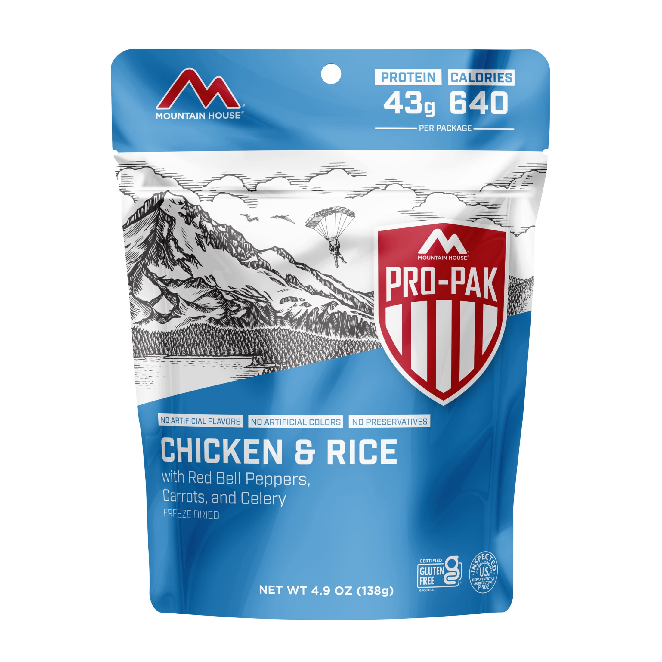 Mountain House Chicken & Rice Pro-Pak, Gluten-Free, Freeze-Dried Food ...