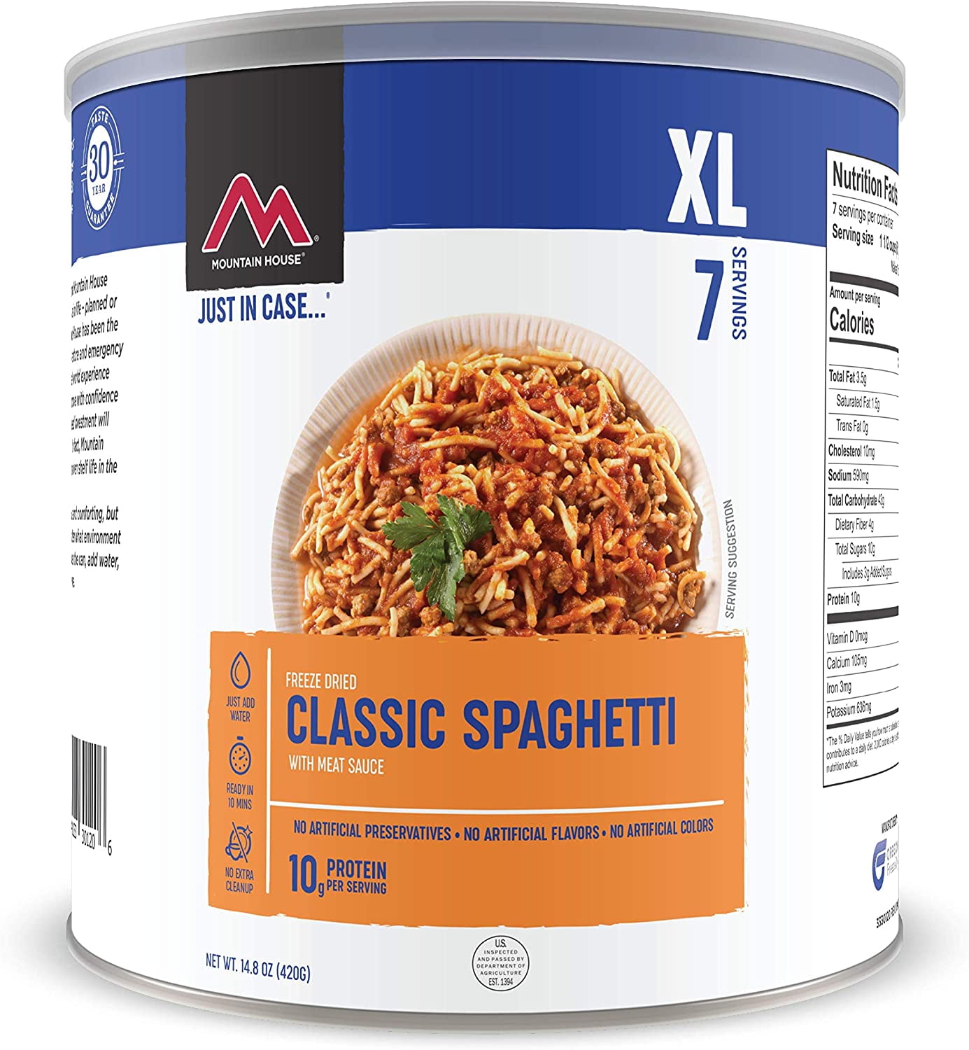 Mountain House Classic Spaghetti, Freeze Dried Beef Pasta, Emergency ...