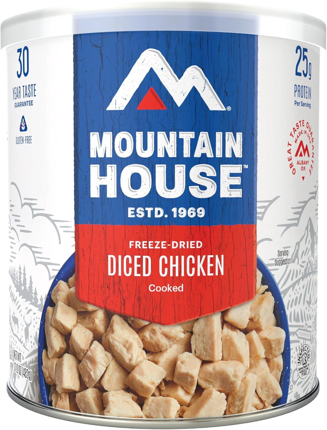 Mountain House Cooked Diced Chicken | Freeze Dried Survival & Emergency ...