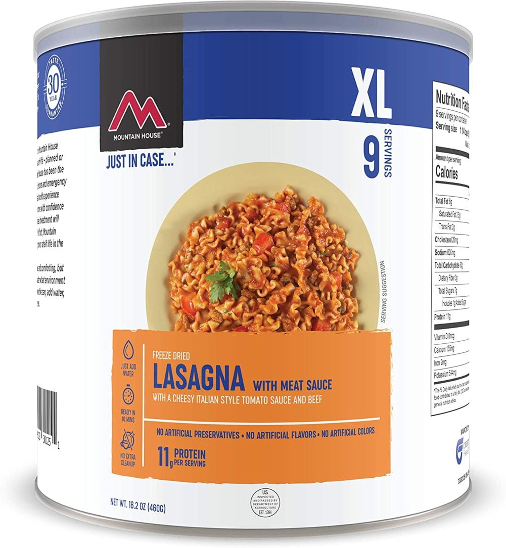 Mountain House Lasagna with Meat Sauce Freeze Dried Survival ...