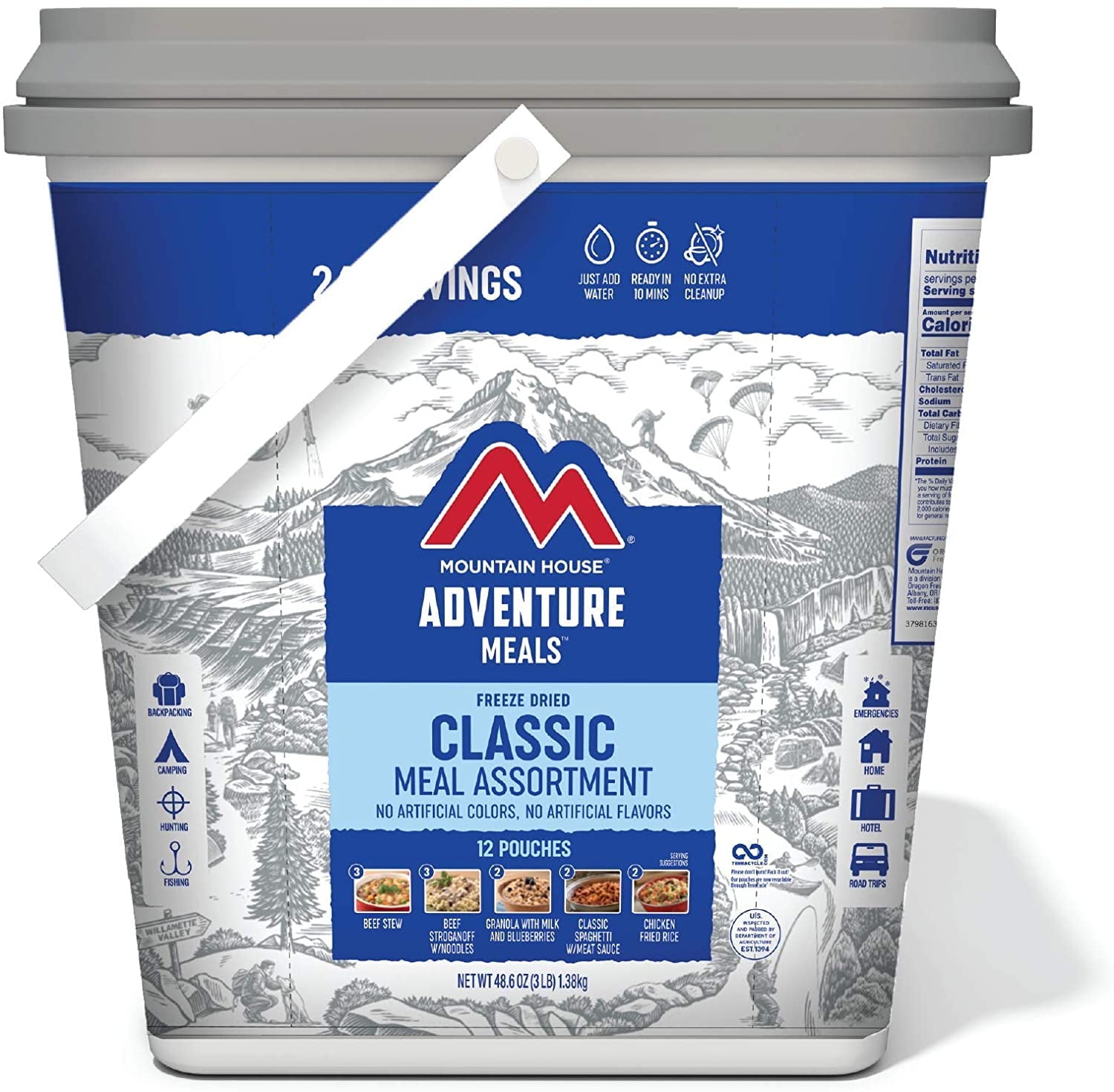 Mountain House Freeze Dried Backpacking and Camping Food, 24 Servings ...