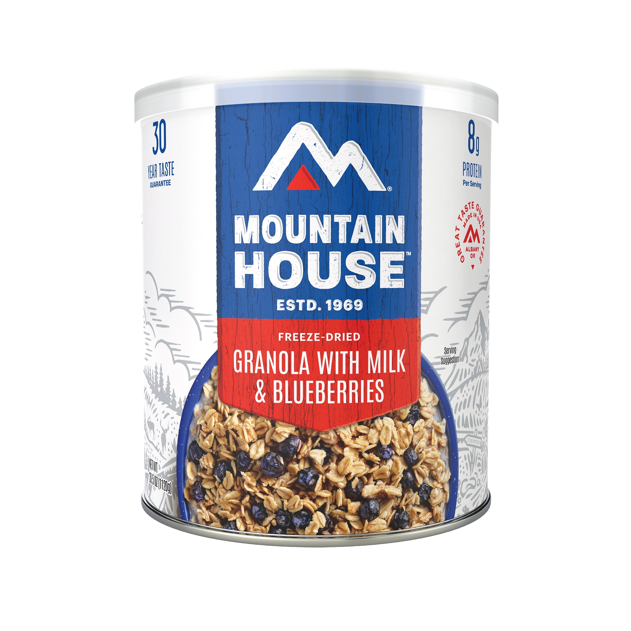 Mountain House Granola with Milk & Blueberries 20 Servings - Walmart.com