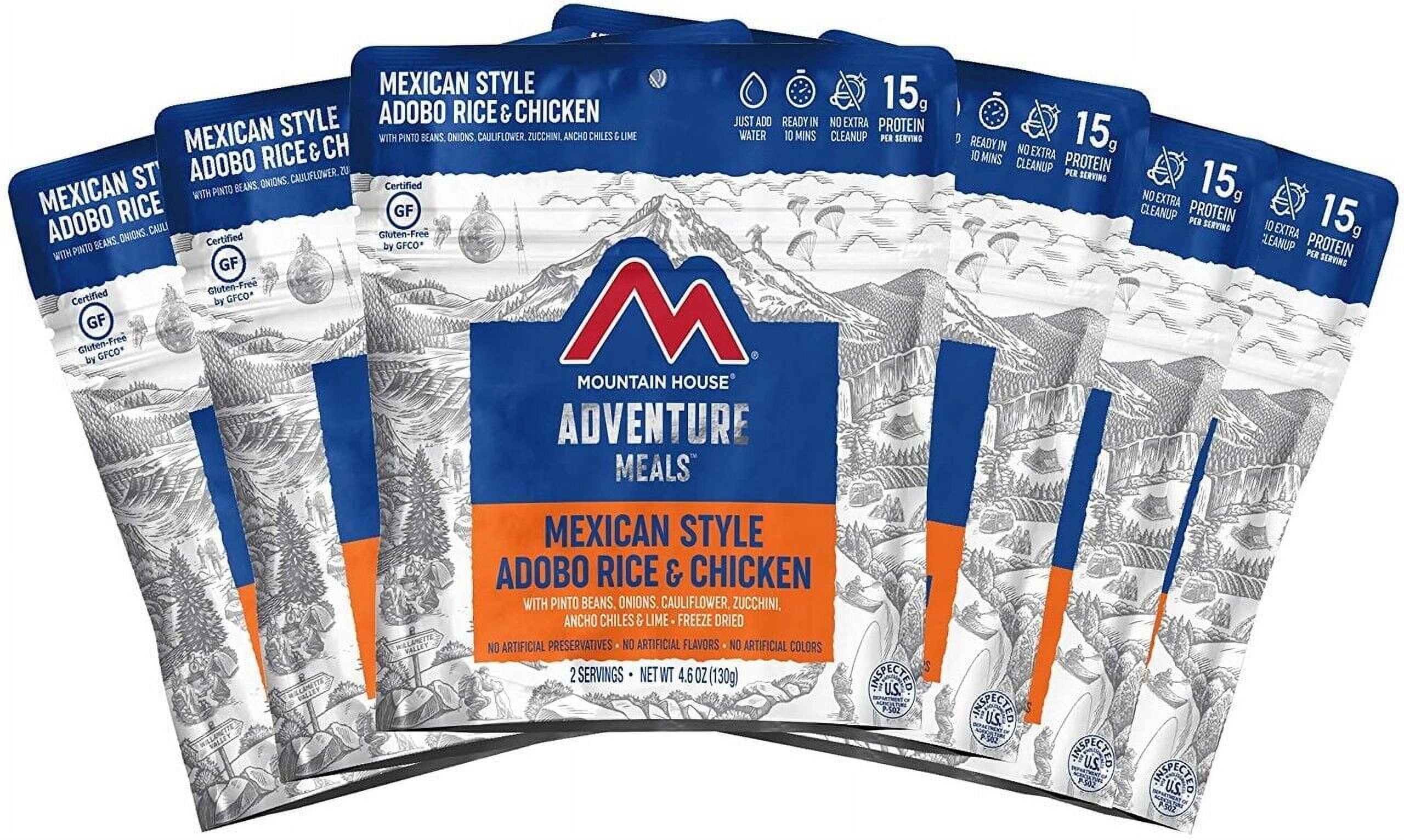 Mountain House MRE - Mexican Adobo Rice & Chicken - 6 Pouches - Walmart.com