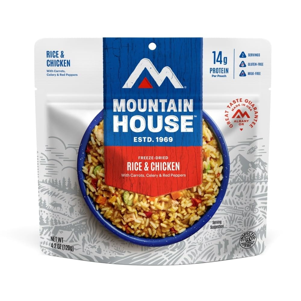 Mountain House Rice & Chicken | SMRFreeze Dried Backpacking & Camping ...