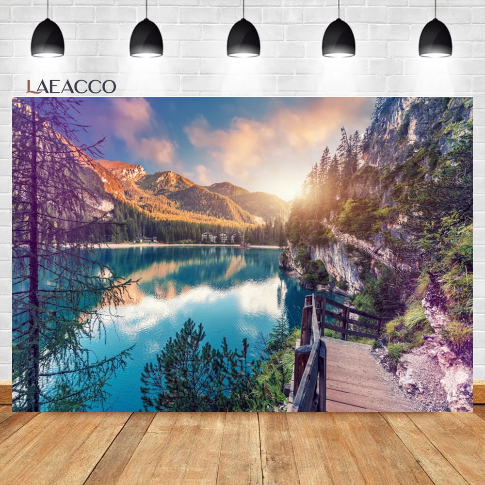 Mountain Lake Backdrop Banff National Park Scenery Forest Nature ...