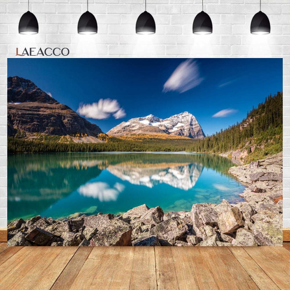 Mountain Lake Backdrop Banff National Park Scenery Forest Nature ...