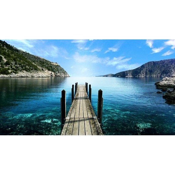 Mountain Lake Bridge Water 300 Pieces Wooden Jigsaw Puzzle Hard ...