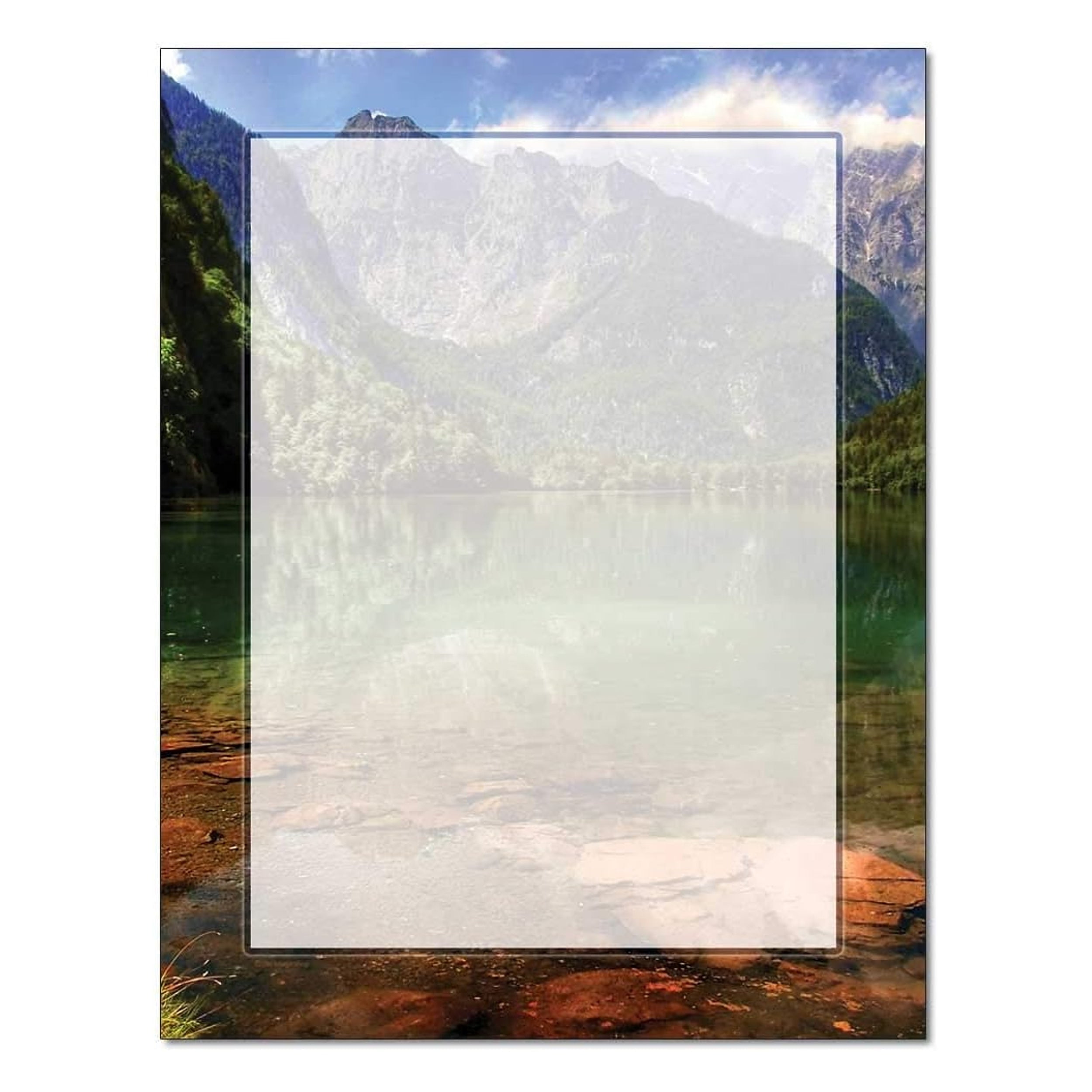 Mountain Lake Letterhead Sheets - 8.5" x 11" - 25 Sheets (olh32625 ...