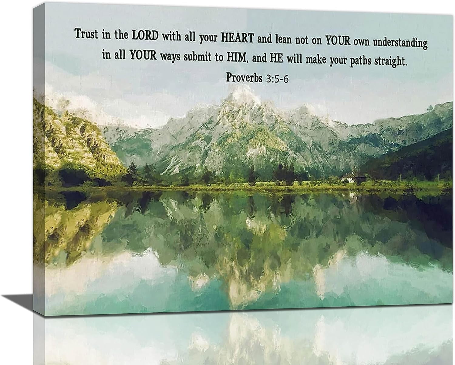 Mountain Lake Pictures Wall Art Christian Scenery Decor Religious ...