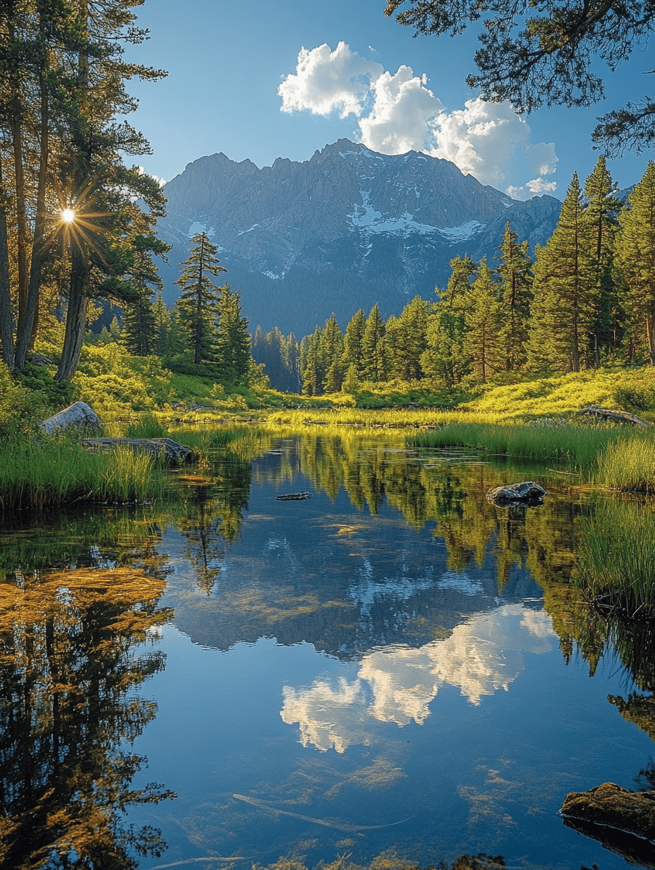 Mountain Lake Reflection Canvas Print/Wall Art， Suitable for Living ...