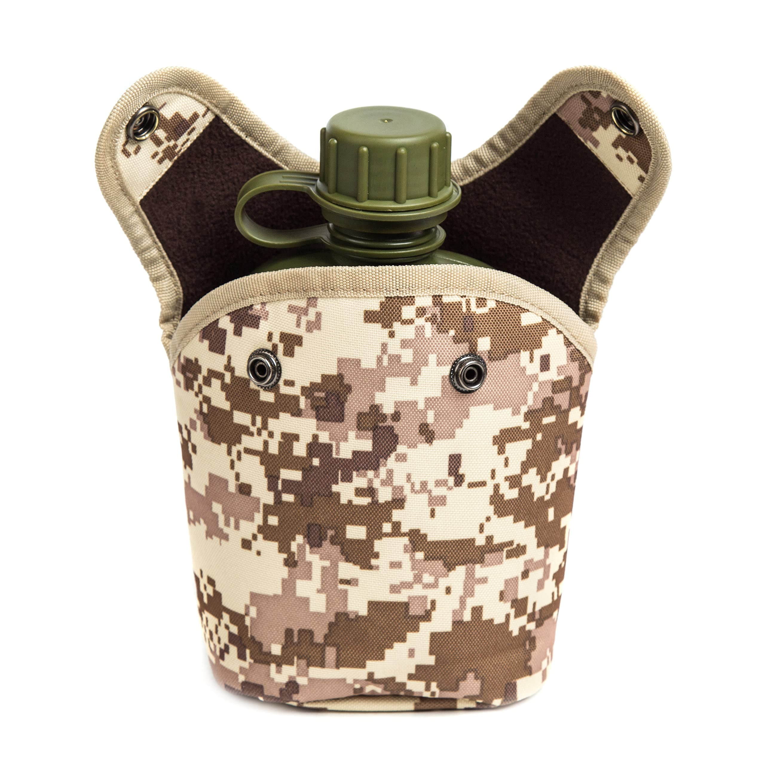 Mountain Land 1L Military Canteen Oblong PE Insulated Bag Carrier Cover Capacity Portable ...