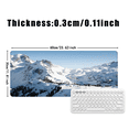 Mountain Landscape Mouse Pad 31.5 x 11.82 Inches Rubber Desk Accessory ...