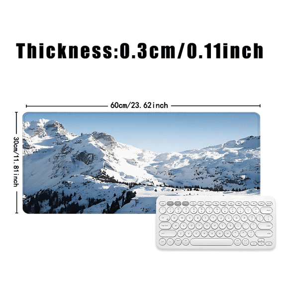 Mountain Landscape Mouse Pad 31.5 x 11.82 Inches Rubber Desk Accessory ...