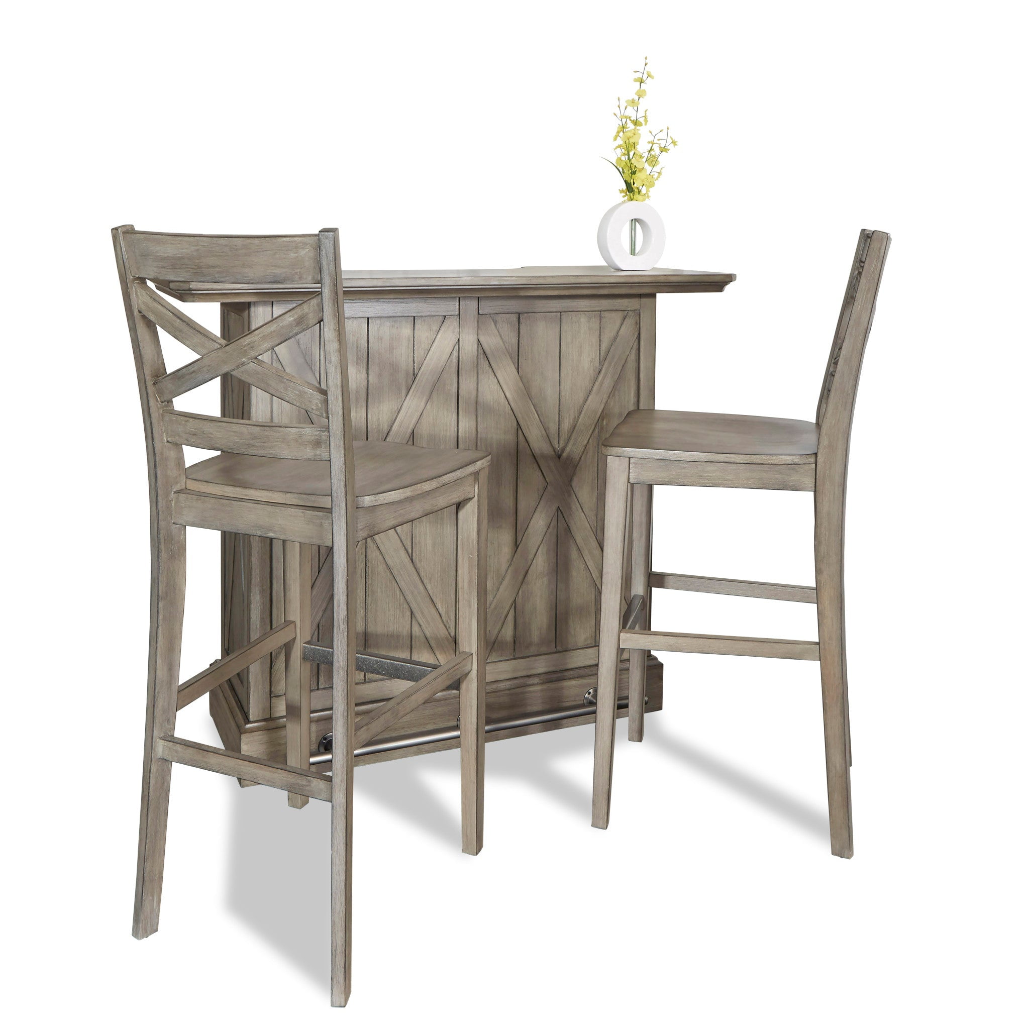 Mountain Lodge Gray 3 Piece Bar Set - Walmart.com