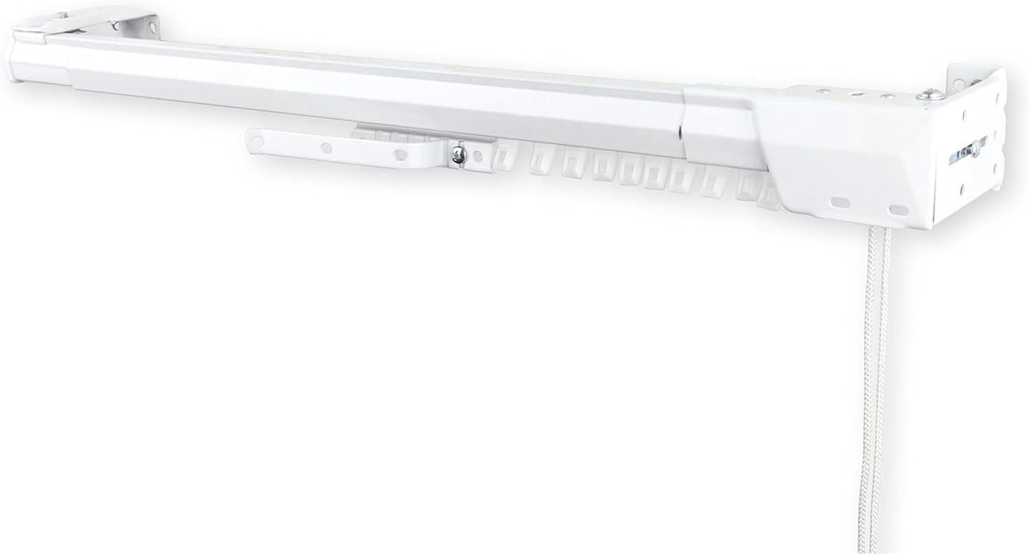 Mountain Lodge Heavy Duty Traverse Rod - One Way Cord Right - White ...