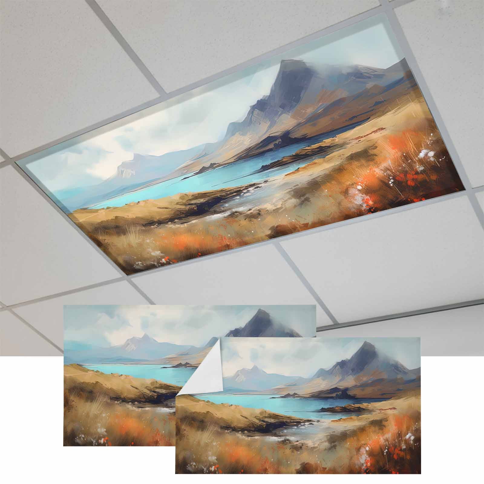 Mountain Magnetic Fluorescent Light Covers for Ceiling Lights 2x4Ft ...