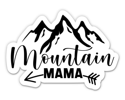 Mountain Mama - 5" Vinyl Sticker - For Car Laptop I-Pad - Waterproof ...