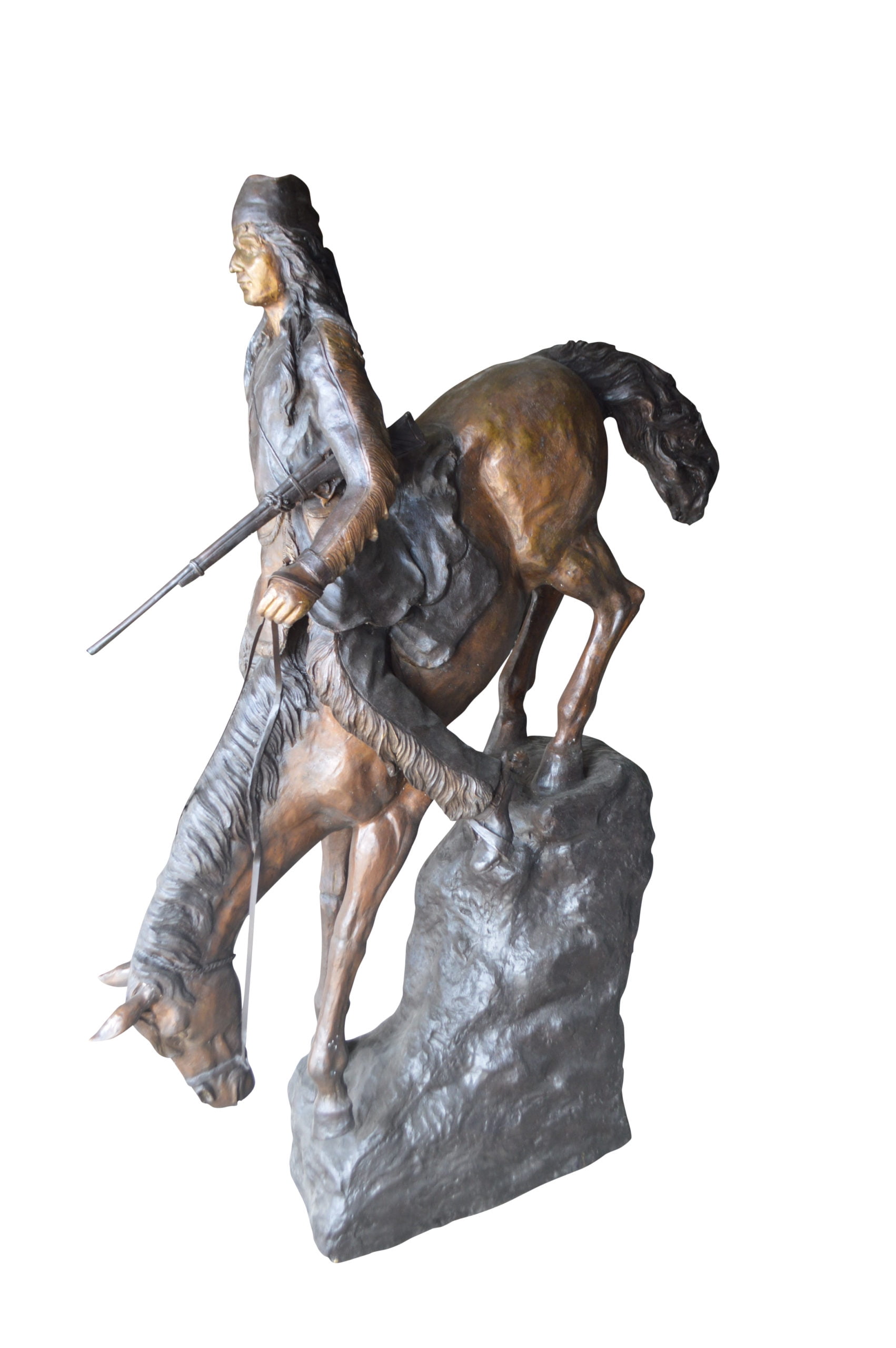 Nifao Mountain Man, Giant, By Remington Bronze Statue – Outdoor Garden ...