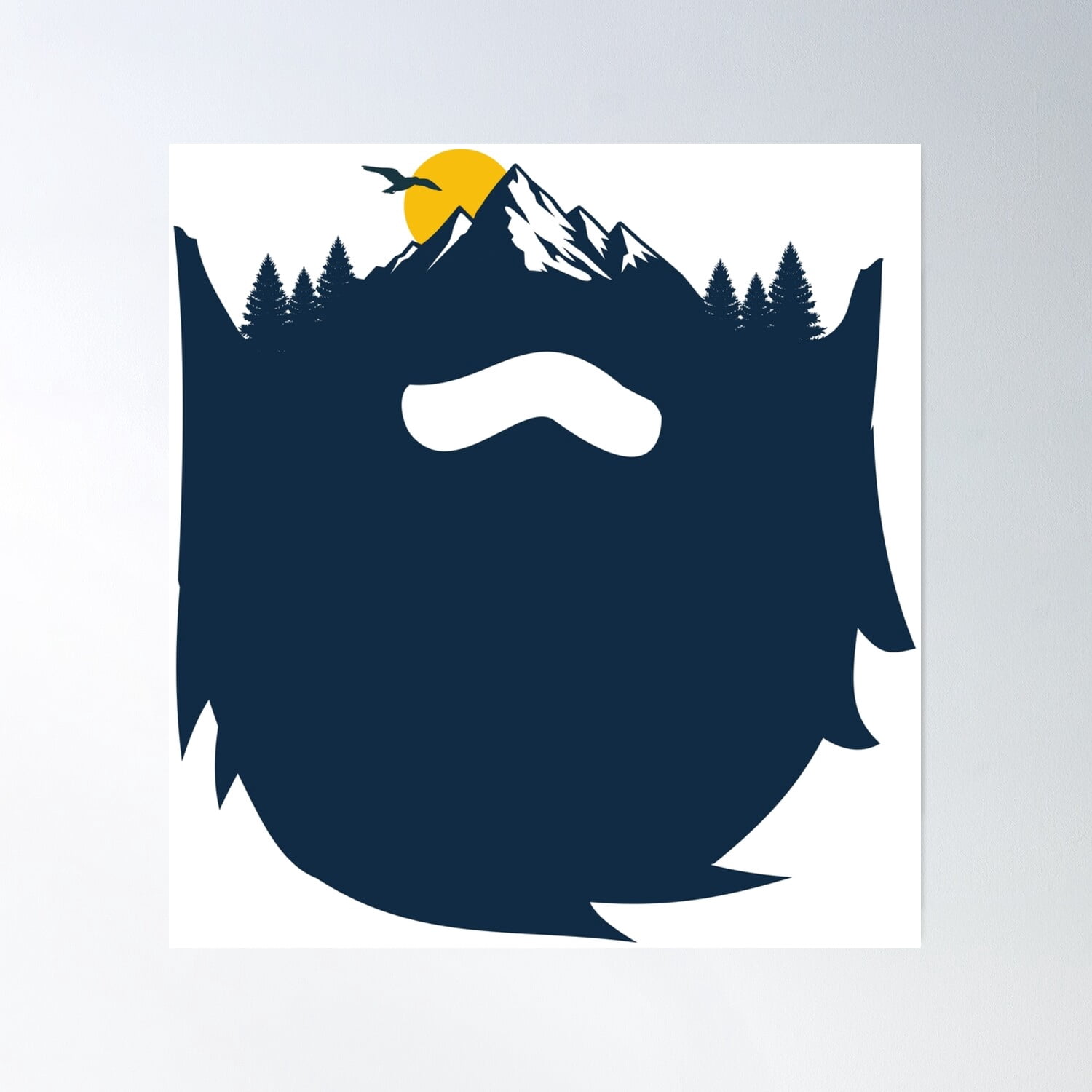 Mountain Man Poster Wall Art, Modern Wall Decor, 24x24 UNFRAMED ...