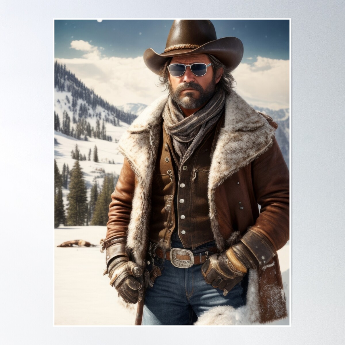 Mountain Man Wild West Poster, 8x12 UNFRAMED - Walmart.com