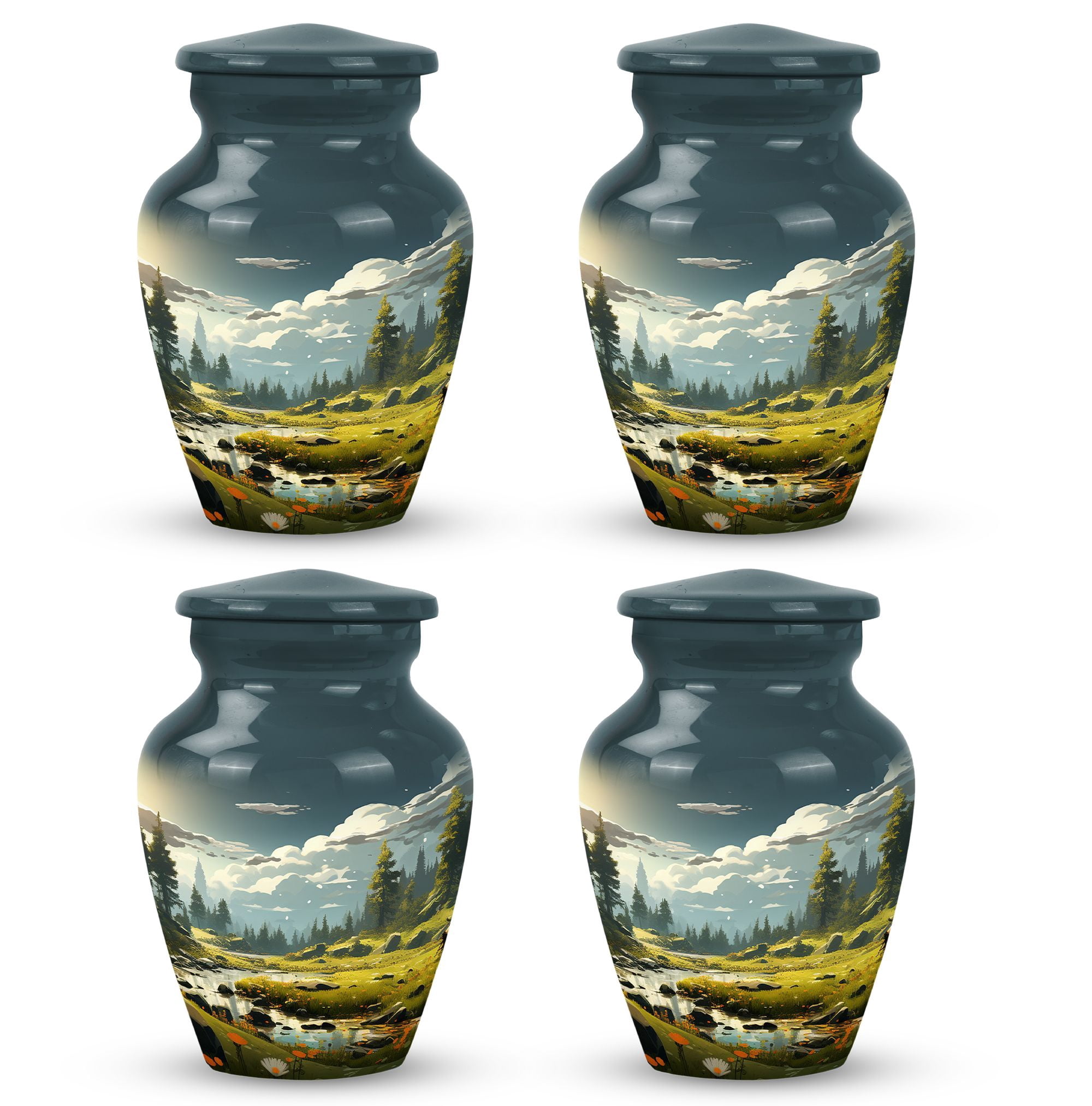Mountain Meadow At Sunrise Cremation Urn For Ashes - Crematory Urns For ...