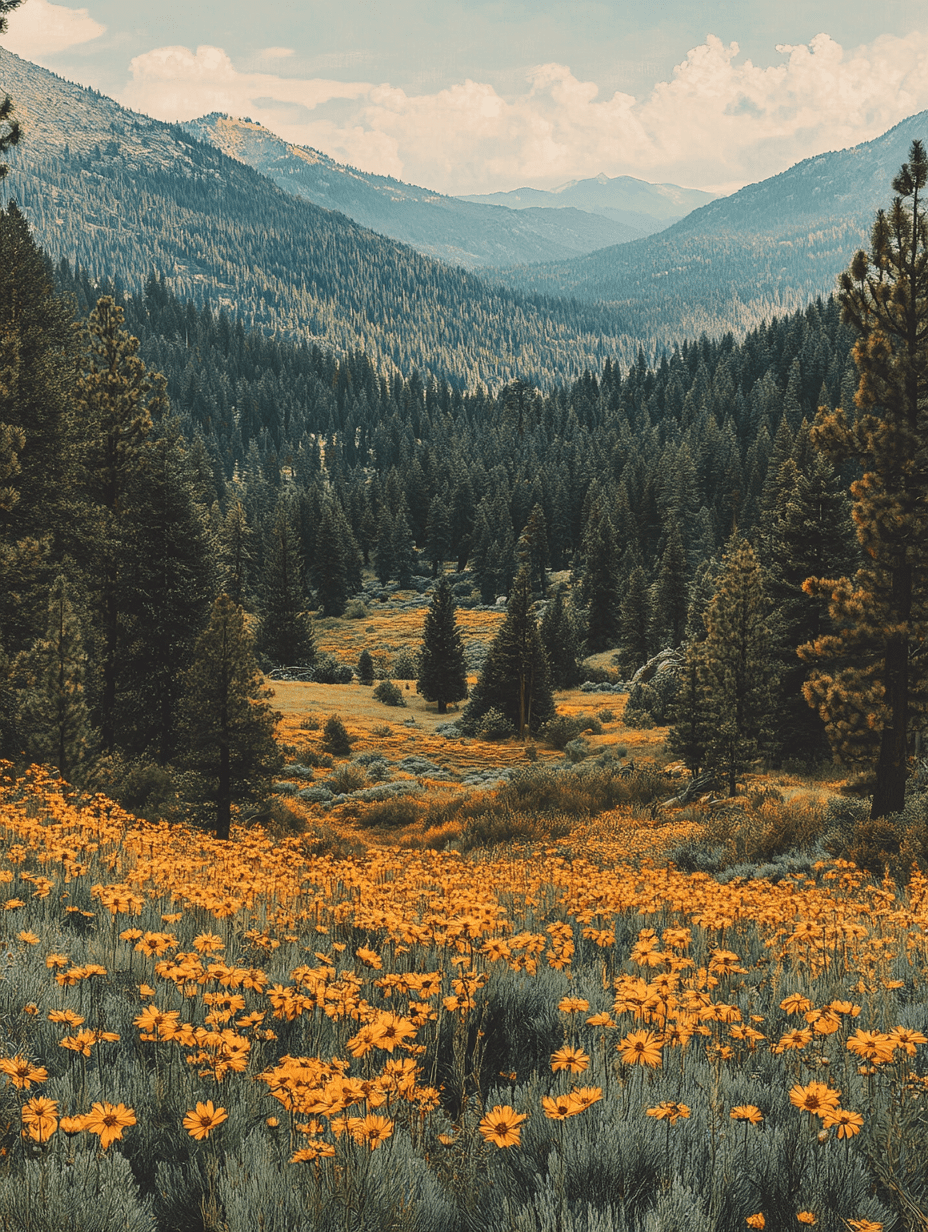 Mountain Meadow Wildflower Canvas Print/Wall Art， Perfect for Living ...