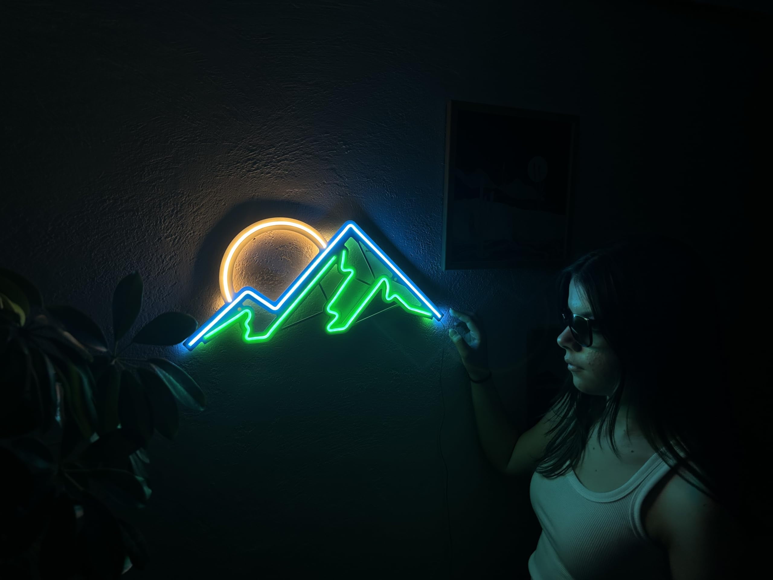 Mountain Metal Neon Sign, Mountain Neon Wall Decor, LED Mountain Sign ...