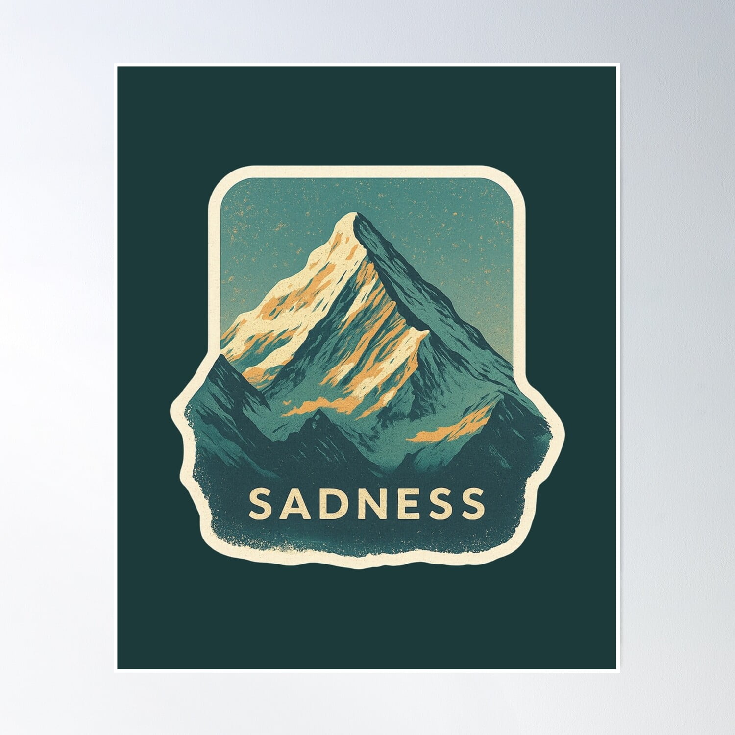 Mountain Of Sadness Poster Wall Art, Modern Wall Decor, 12x18 UNFRAMED ...