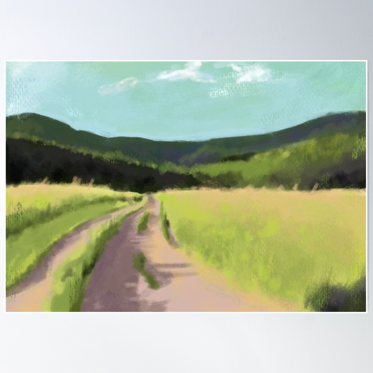 Mountain Paths Poster Wall Art, Modern Wall Decor For Living Room ...
