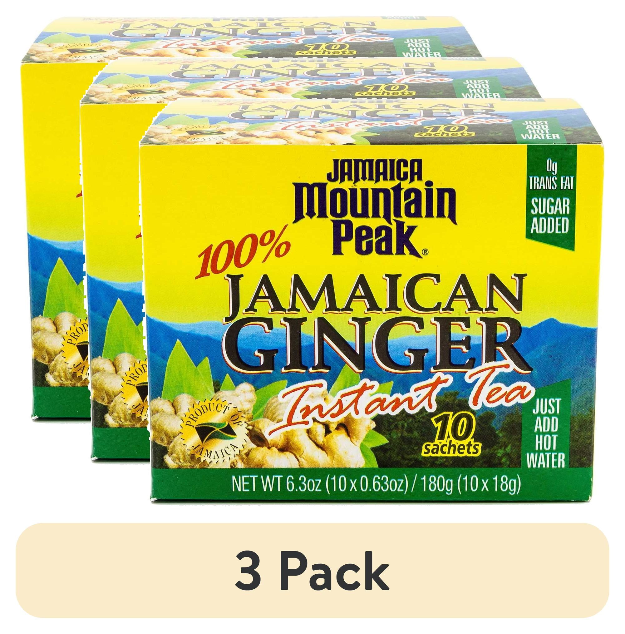 (3 pack) Mountain Peak 100% Jamaican Ginger Instant Tea, 0.63 oz, 10 Ct ...