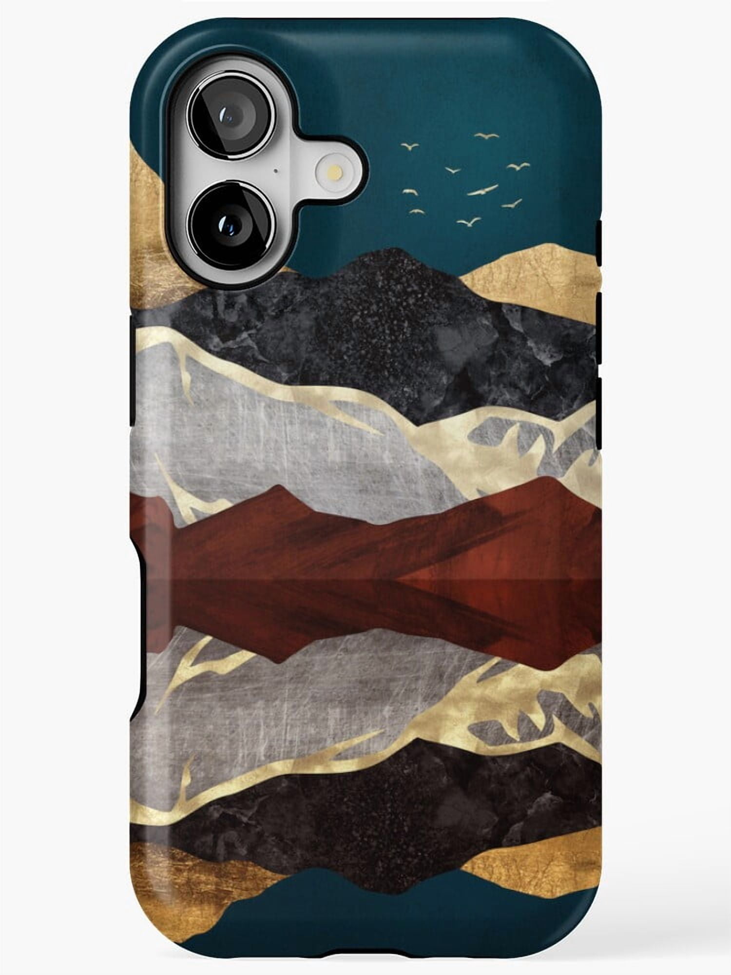 Mountain Peak Reflection Scenic View iPhone Case 11 12 13 14 15 16 17 ...