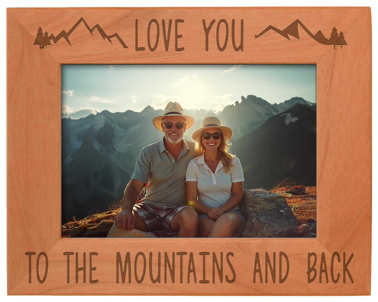 ThisWear Mountain Photo Frame Love You to The Mountains Back Wood ...
