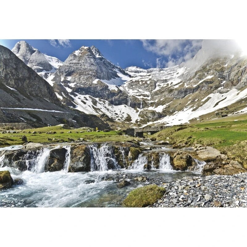 Mountain Photography Backdrop Green Forest Blue Sky Natural Scenery ...