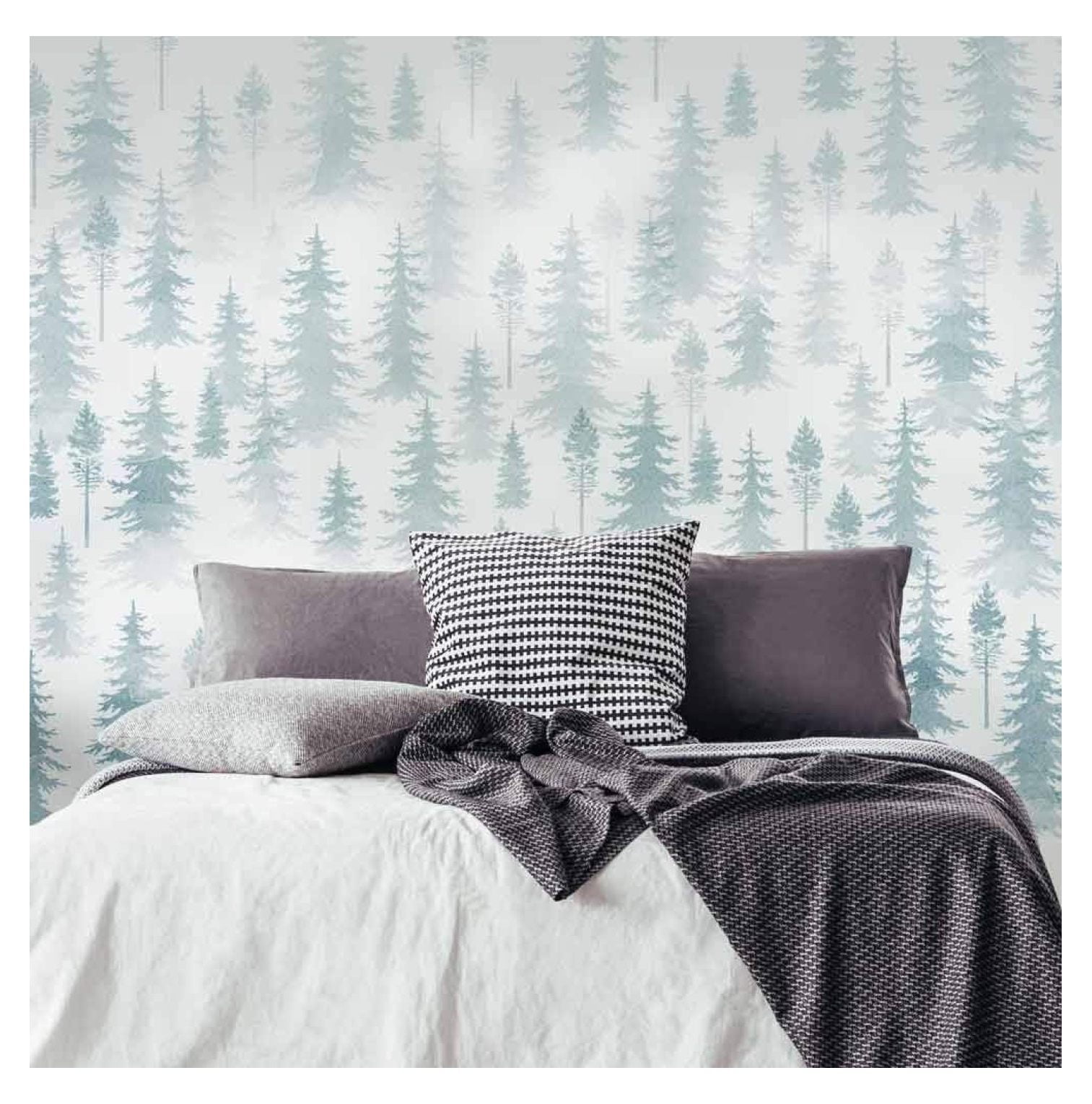 Mountain Pines 5pc Stencil Kit - Wall Painting Stencils for Easy Room ...