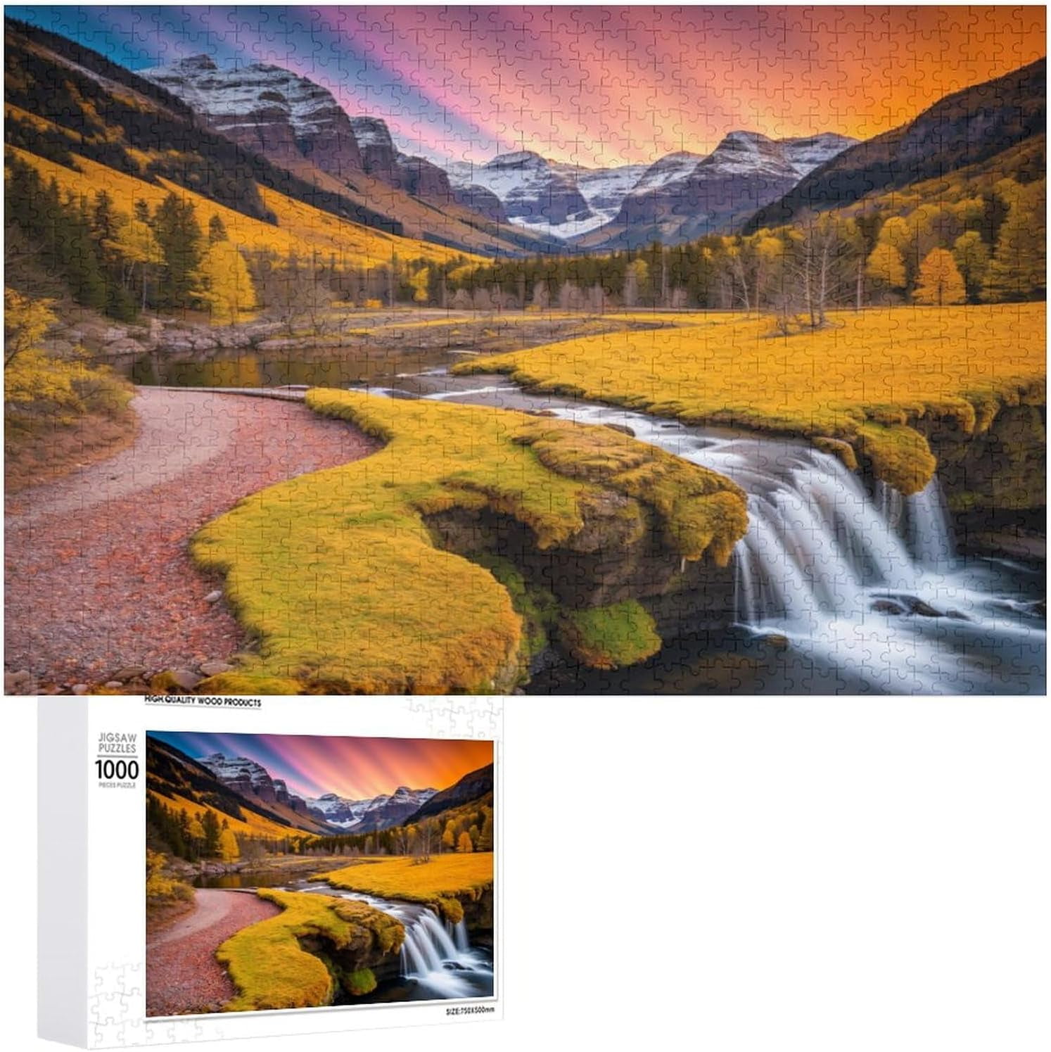 Mountain Puzzle 1000 Pieces Jigsaw Puzzles for Adults and Children, 30 ...