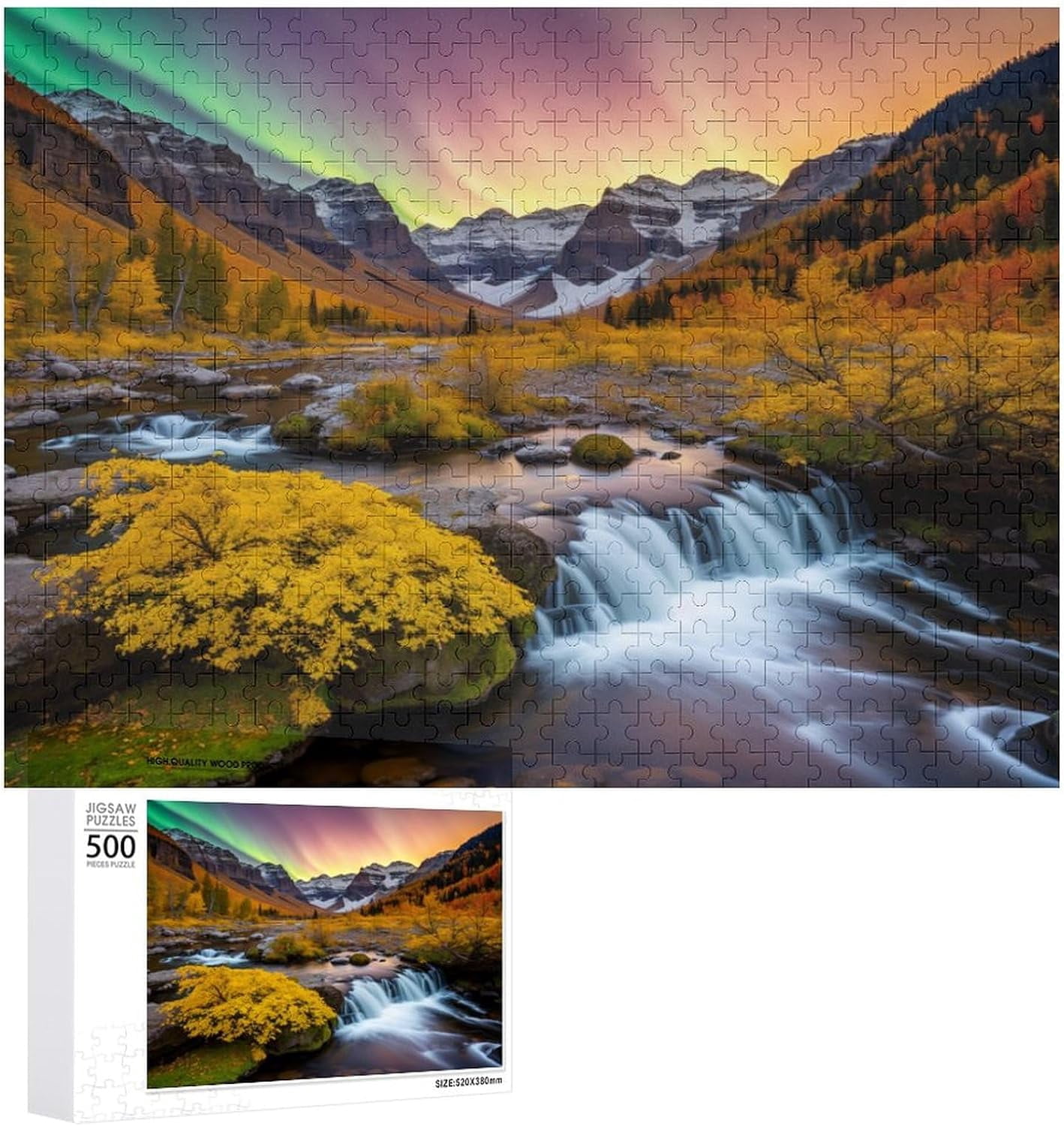 Mountain Puzzle 500 Piece Jigsaw Puzzle, Premium Jigsaw Wooden Puzzle ...