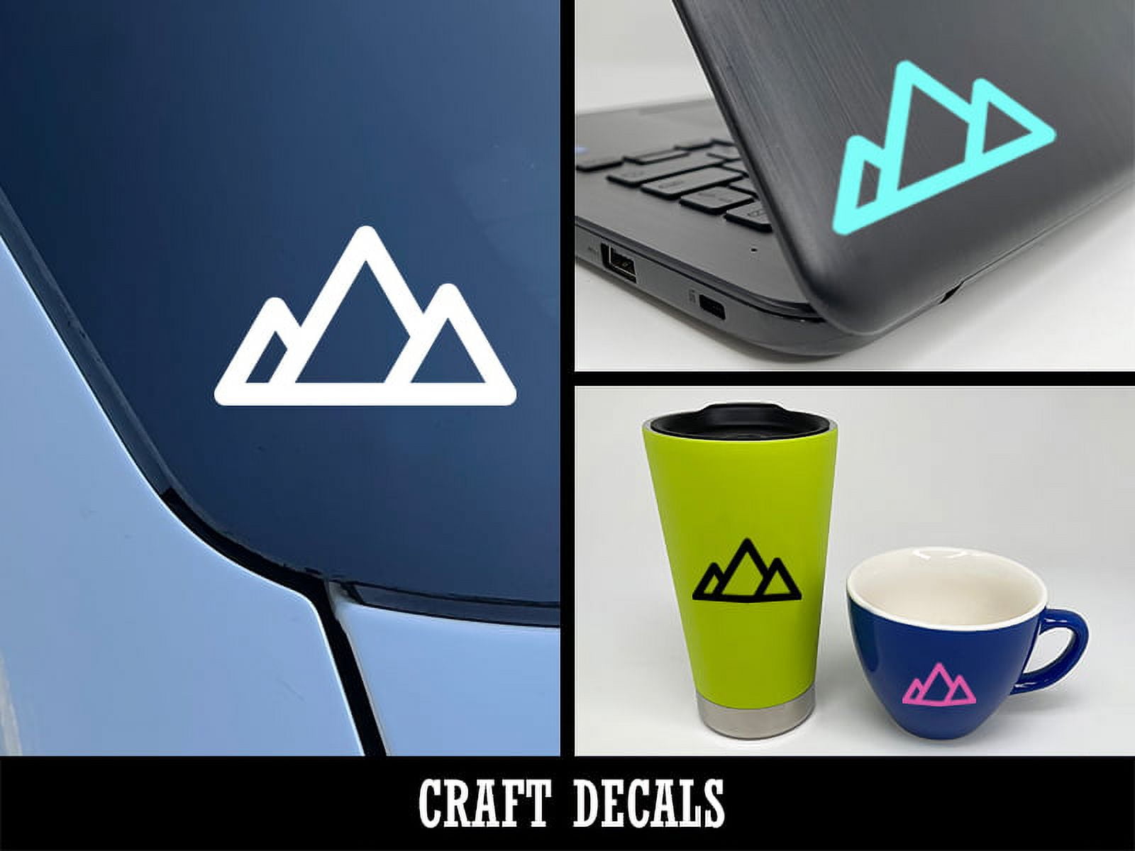 Mountain Range Craft Vinyl Indoor Outdoor Decal Sticker - Blue - 5 Inch ...
