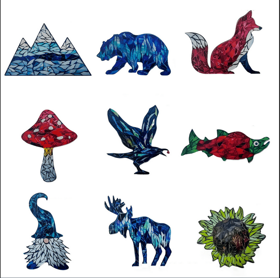 Mountain Range Glass Mosaic DIY Kit, 2024 New Mosaic Crafts Materials Package, Acrylic DIY ...