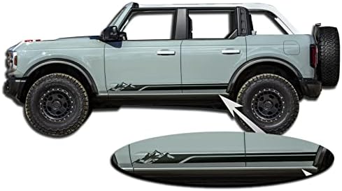 Mountain Range Rocker Stripes Decal 4- Graphics Vinyl Sticker Racing ...
