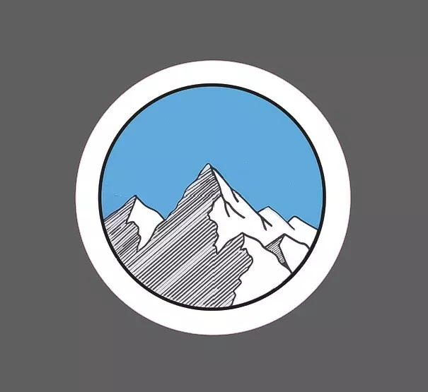 Mountain Range Sticker Blue Sky Waterproof Sticker Phone Decal Water ...