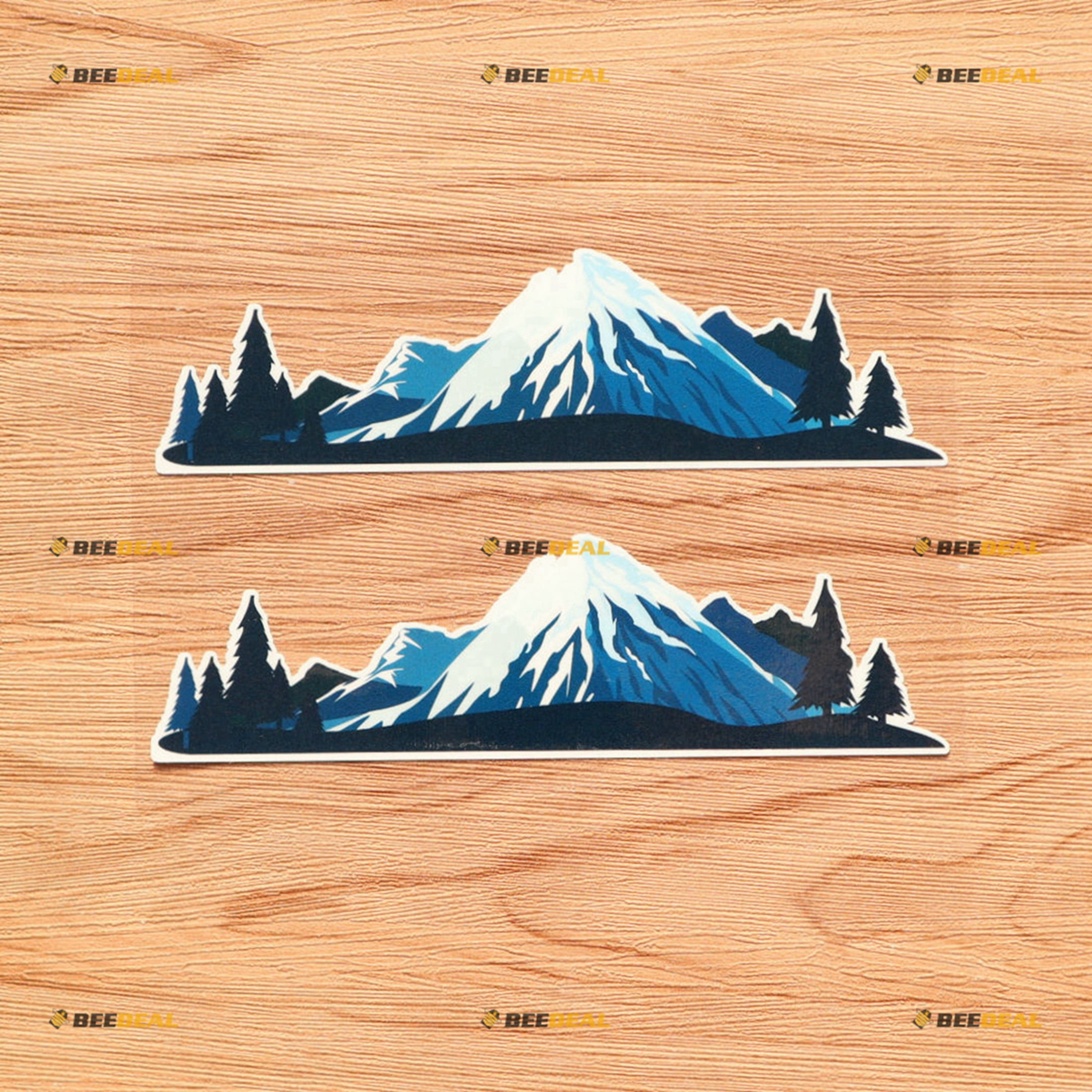 Mountain Range Tree 4X4 Off Road 4WD Car Truck Decal Sticker Vinyl Blue ...