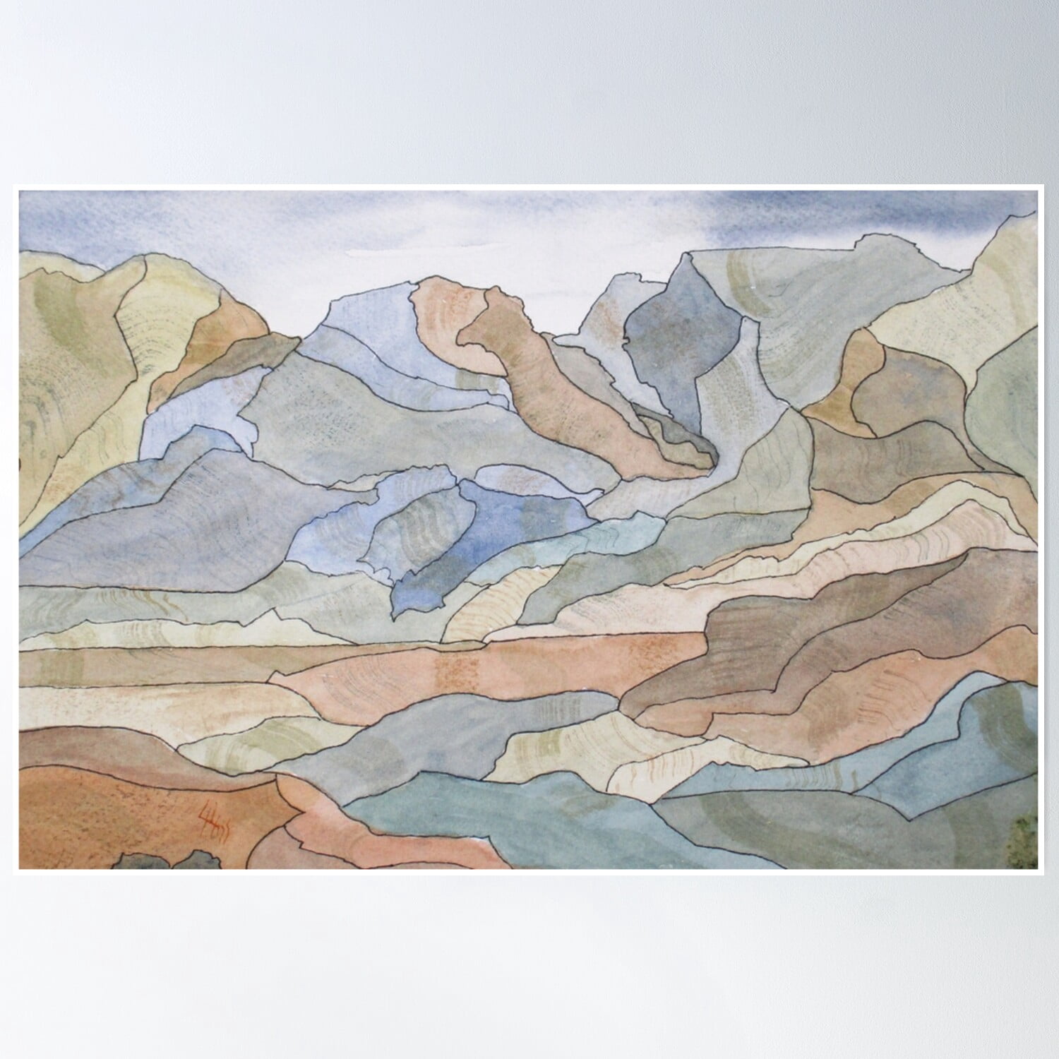 Mountain Regions Poster Wall Art, Modern Wall Decor, 24x36 UNFRAMED ...