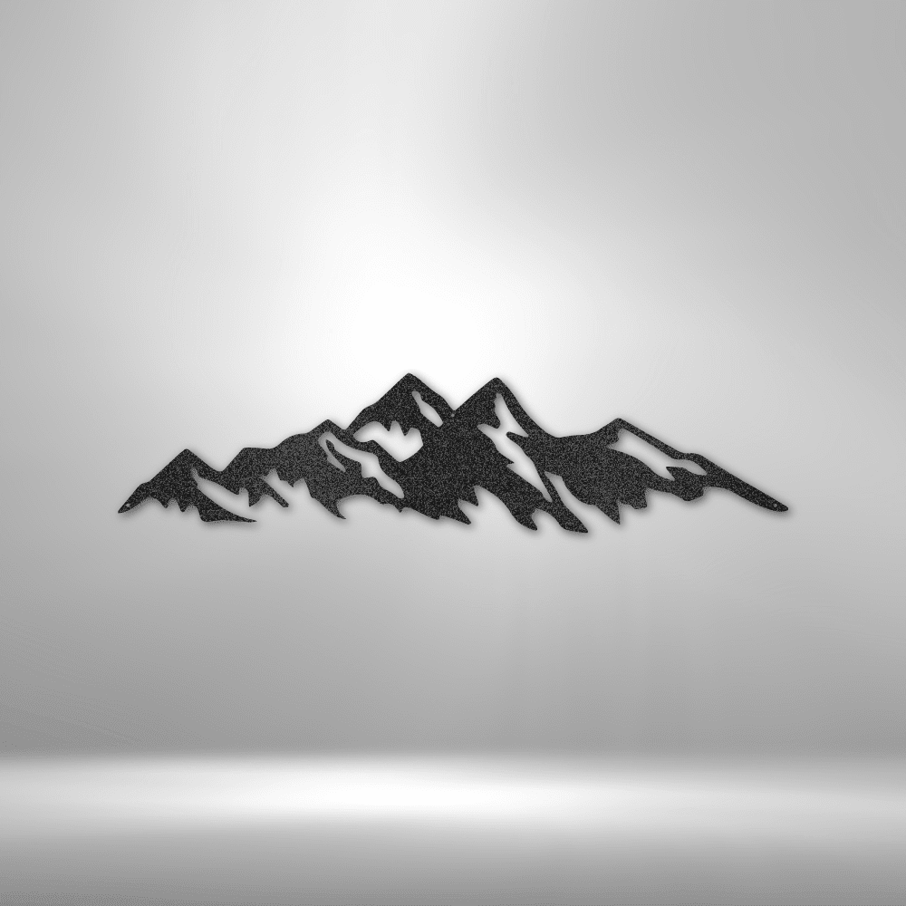 Mountain Ridge Steel Sign Laser Cut Powder Coated Home & Office Metal ...