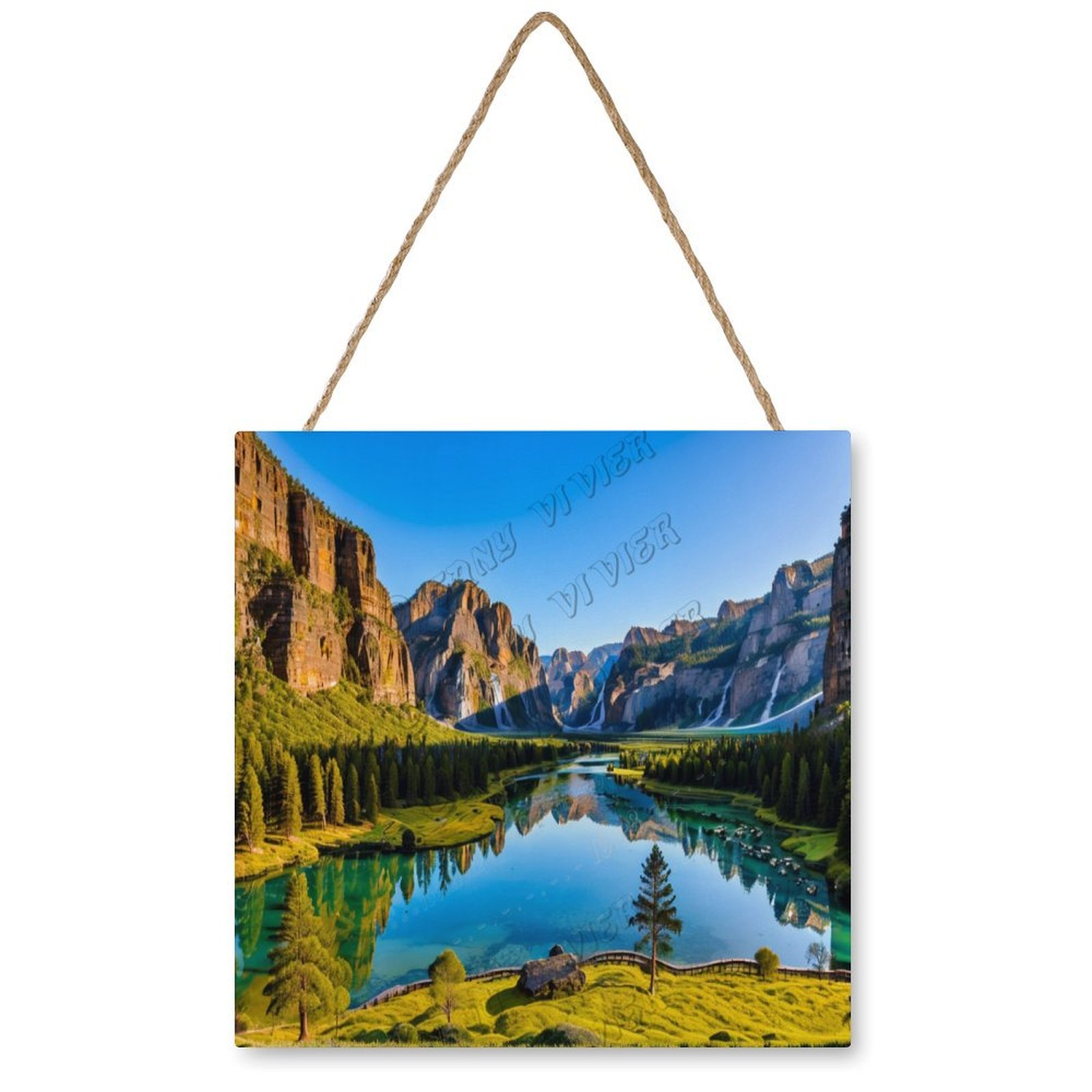Mountain River Home Signs Decor, Hanging Wood Sign Home Décor, Wood ...